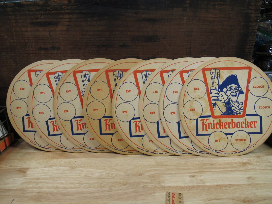 Beer Tray Coasters, 7 Knickerbocker Beer Tray Coaster, Cardboard Beer ...