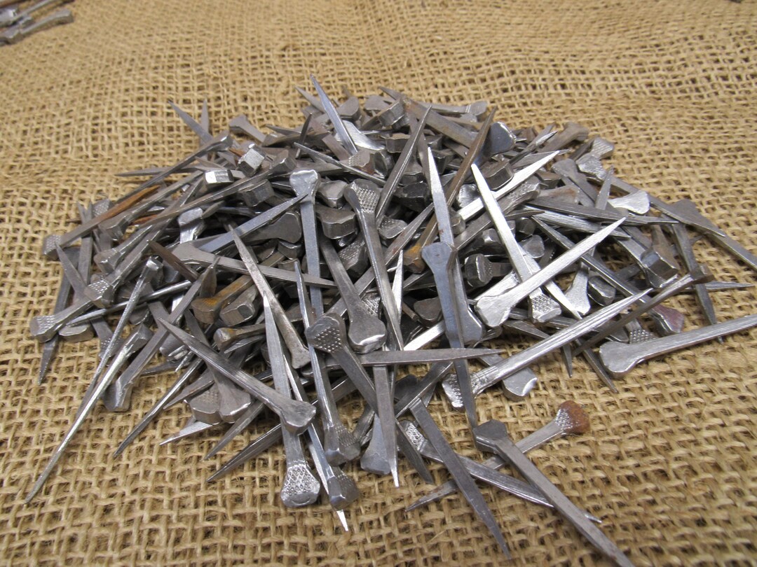 Horseshoe Nails, 50 Metal Horseshoe Nails, New Old Stock Horseshoe ...