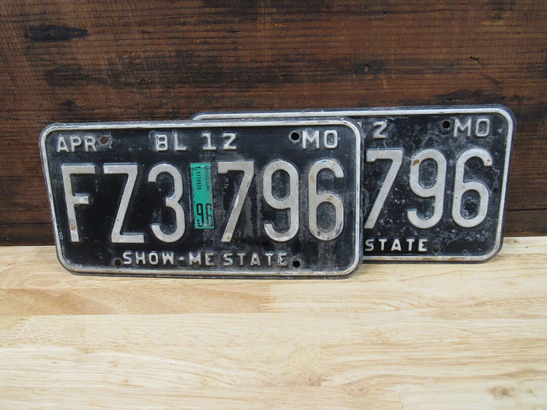 Matching License Plates, 2 Matching Rustic Missouri License Plates - Etsy
