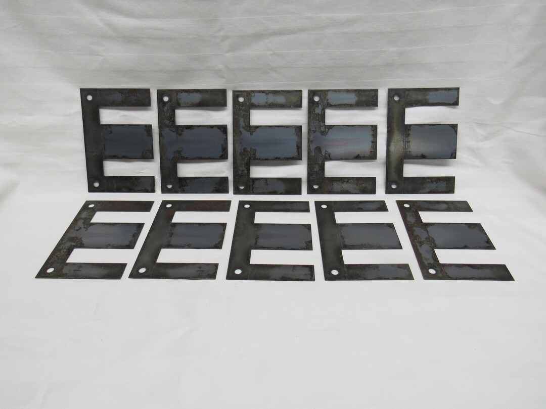 Metal E Shapes, 10 Flat Metal E's, 5 1/4" Tall Wonderful "e" Shaped ...