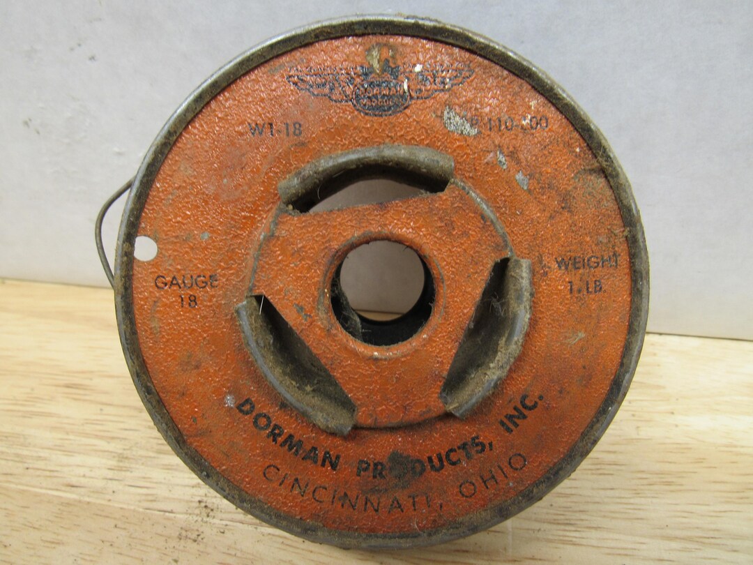 Metal Wire Spool, Copper Wire Spool, Rustic and Rusty Metal Spool ...