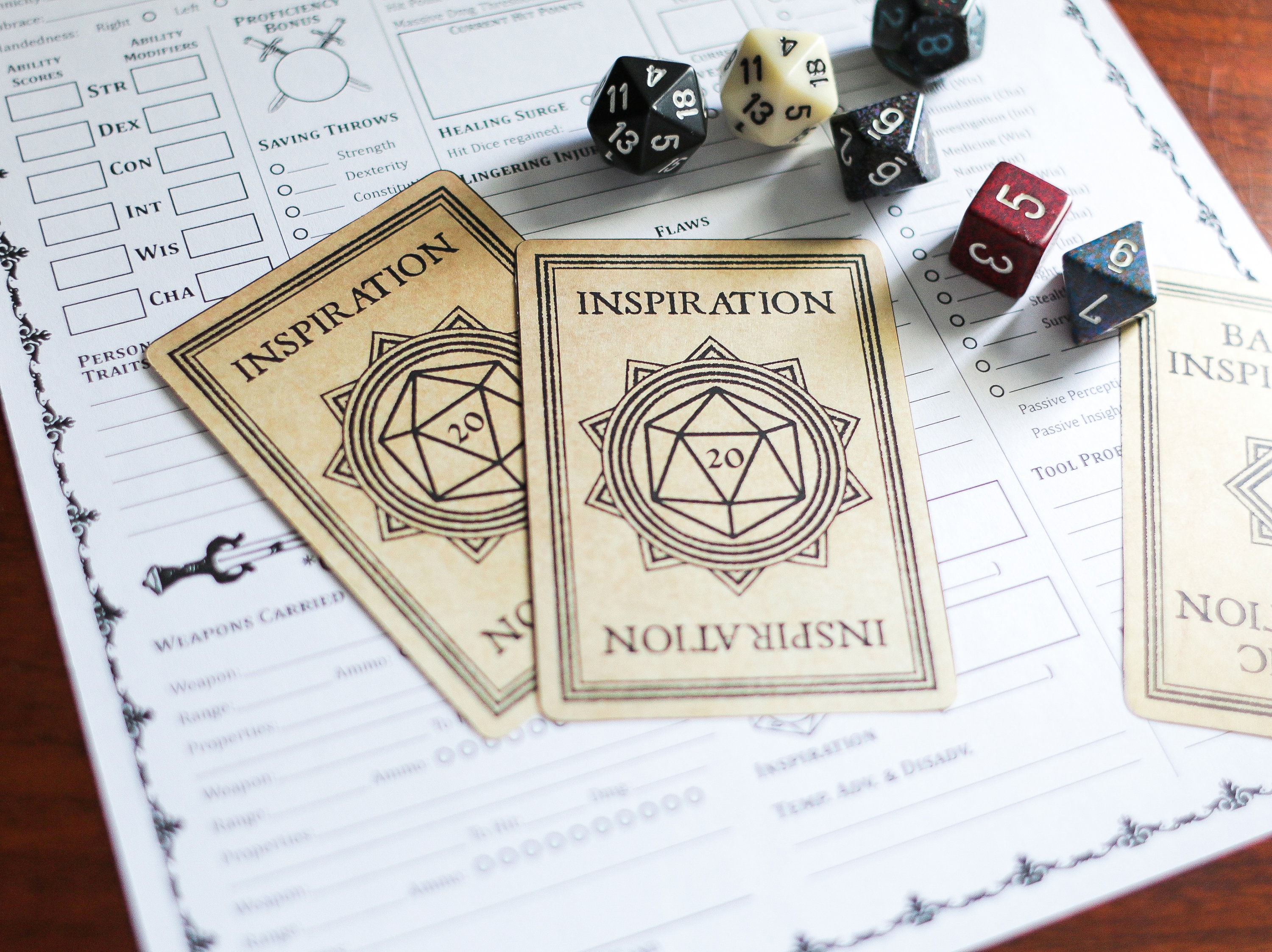 Inspiration & Bardic Inspiration Token Cards Printable - Etsy Canada