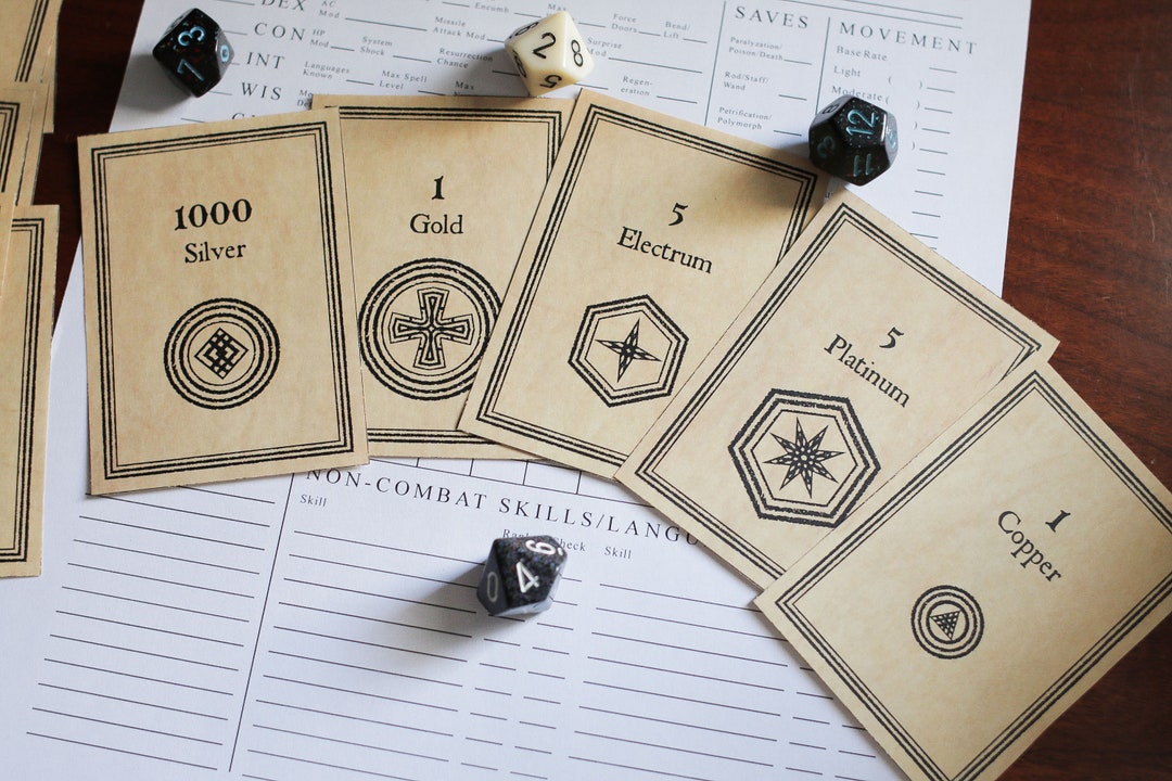 Dungeon Money • Print and Play • Dungeons and Dragons, Pathfinder ...