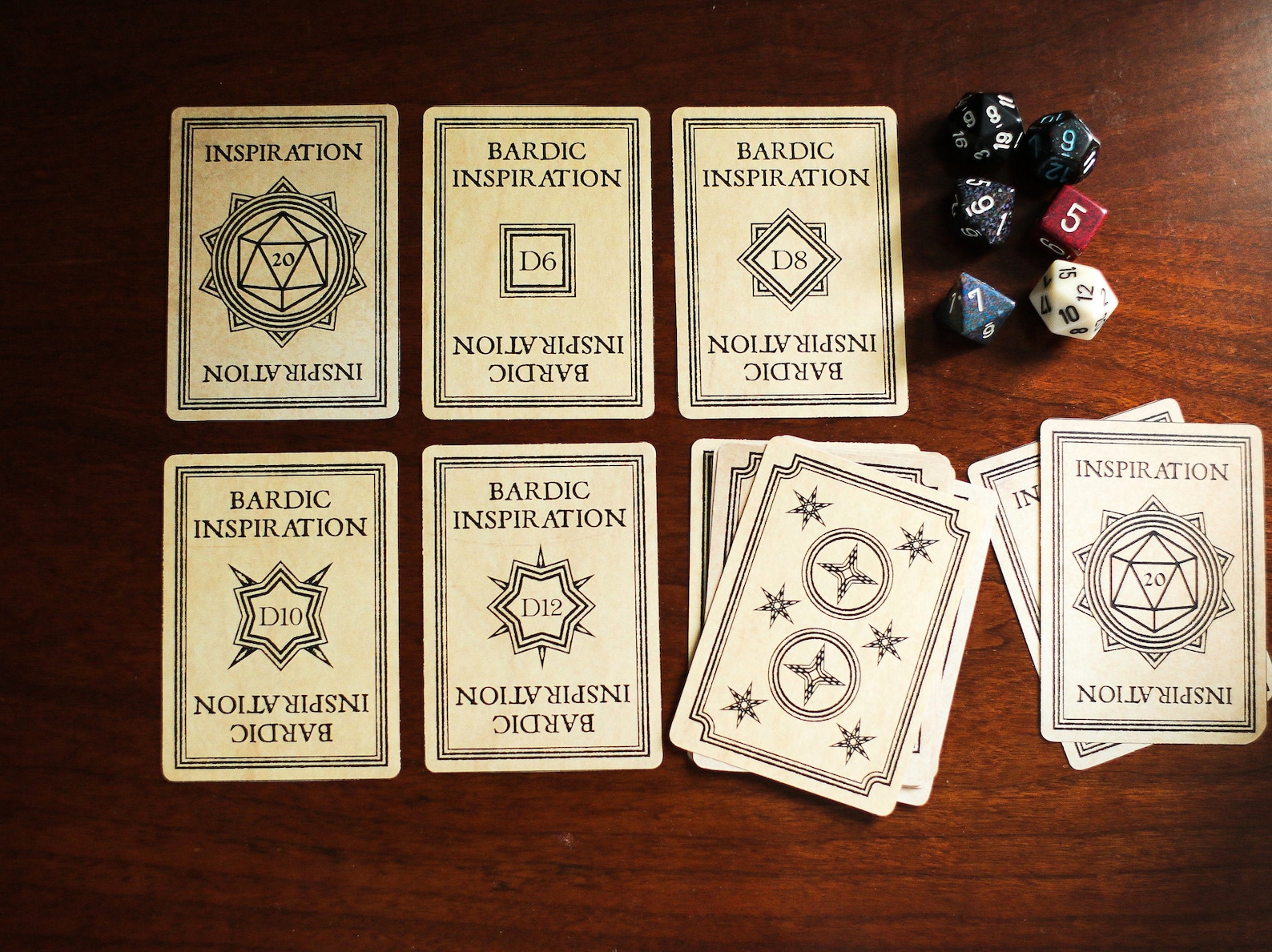 Inspiration & Bardic Inspiration Token Cards • Printable • Dungeons and ...