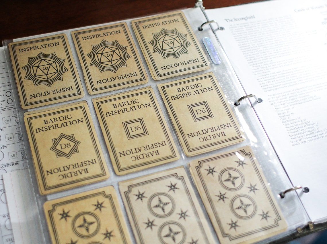 Inspiration & Bardic Inspiration Token Cards Printable - Etsy Canada