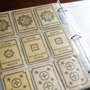 Inspiration & Bardic Inspiration Token Cards • Printable • Dungeons and ...