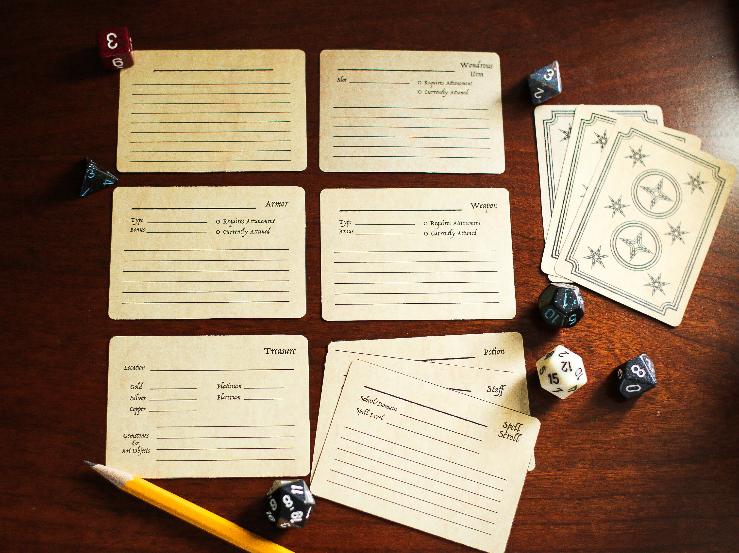 Magic Item and Treasure Cards • (print and Play) • Dungeons and Dragons ...