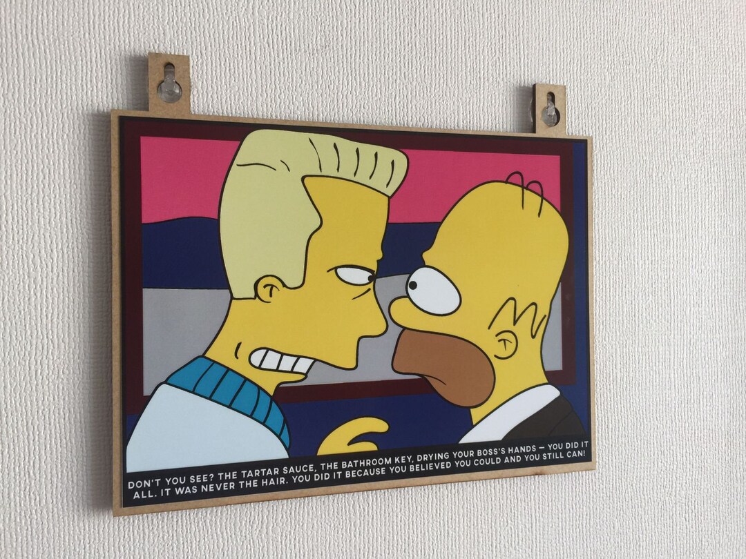 Mini Wood Frame - Carl & Homer - Inspired in the Simpsons Show. Los ...