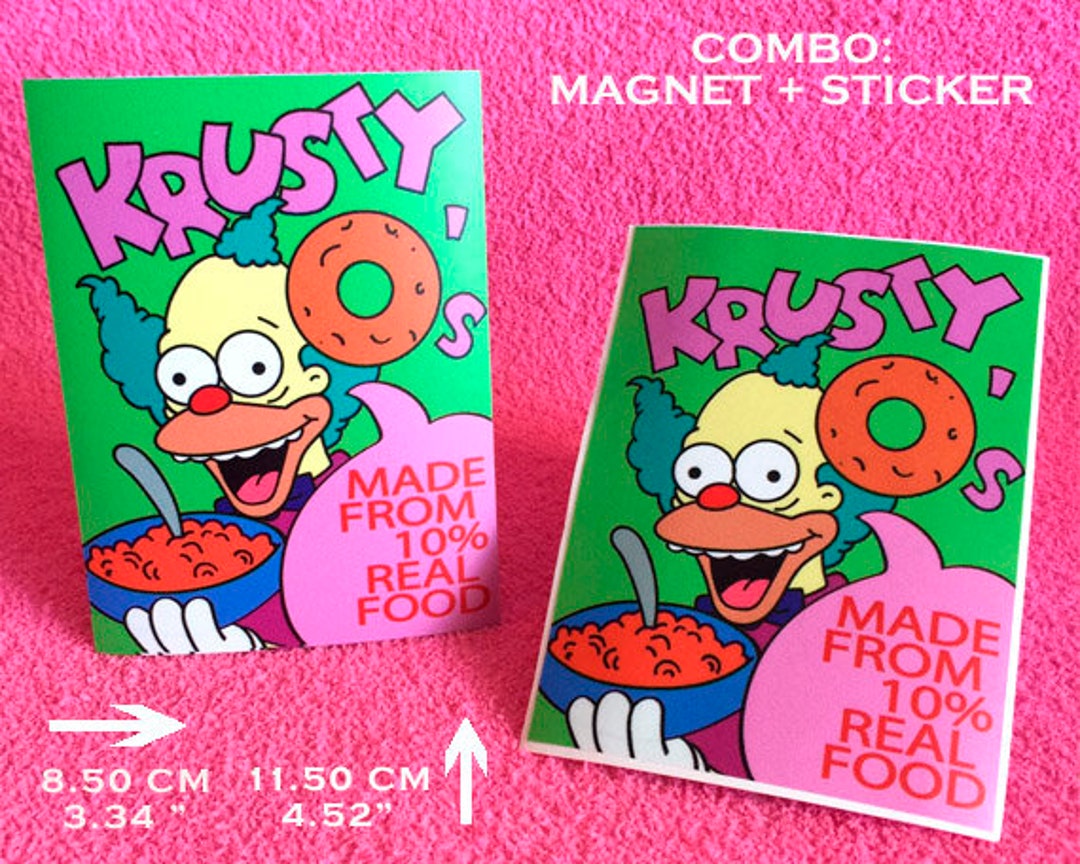 Combo Simpsons: Krusty Cereal Sticker Krusty Cereal Magnet Edna Sticker ...