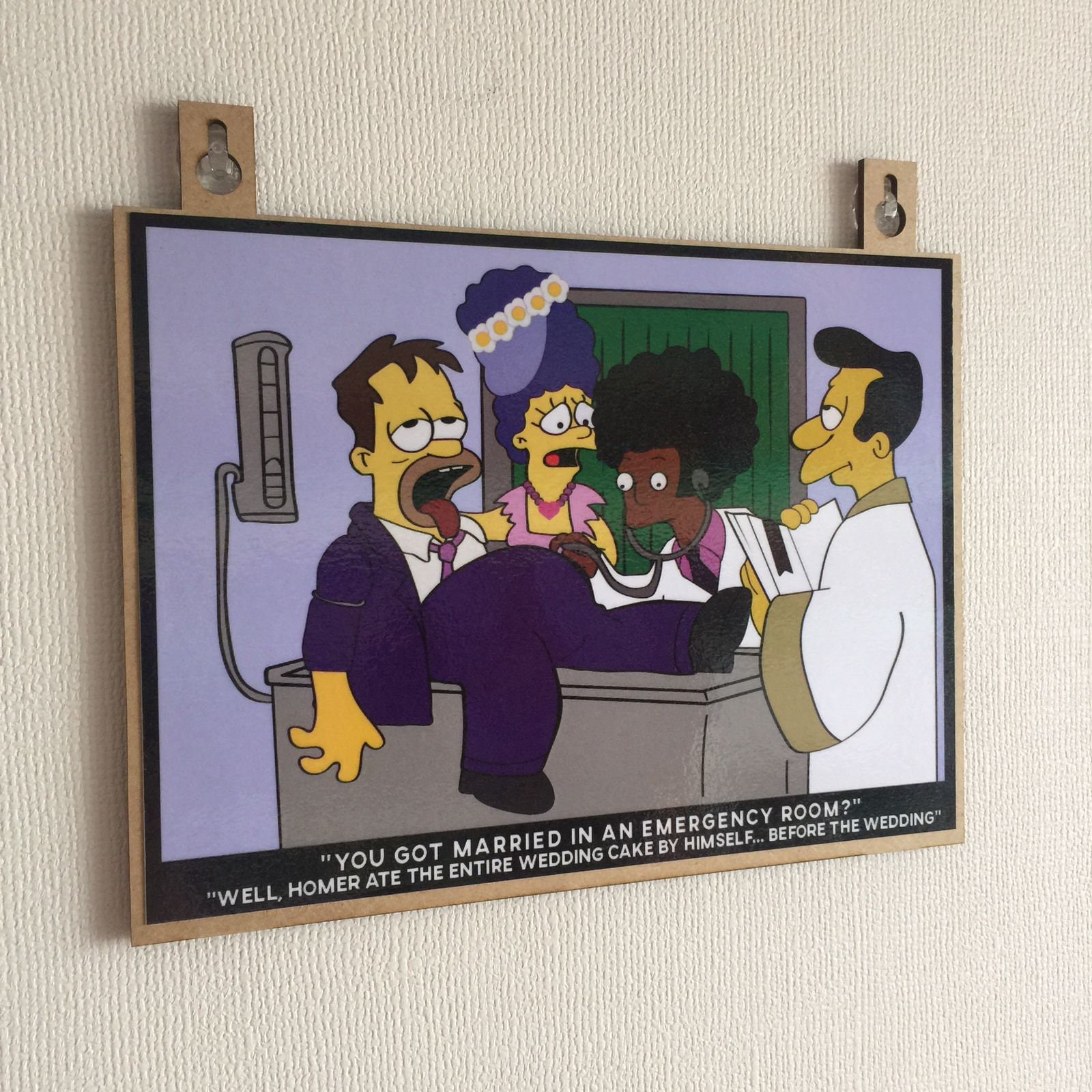 Mini Wood Frame Homero Wedding Inspired in The Simpsons | Etsy