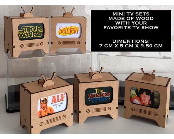Mini TV Set / Wood TV / Classic TV Shows price Includes 2 - Etsy UK