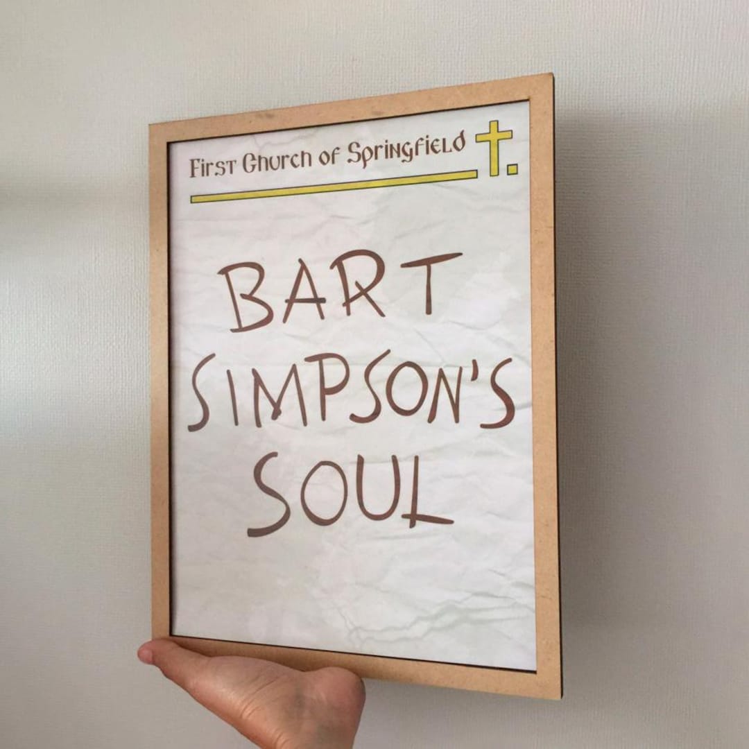 The Simpsons "bart Simpson Soul" Frame. Classic. Cartoons. Special Gift ...