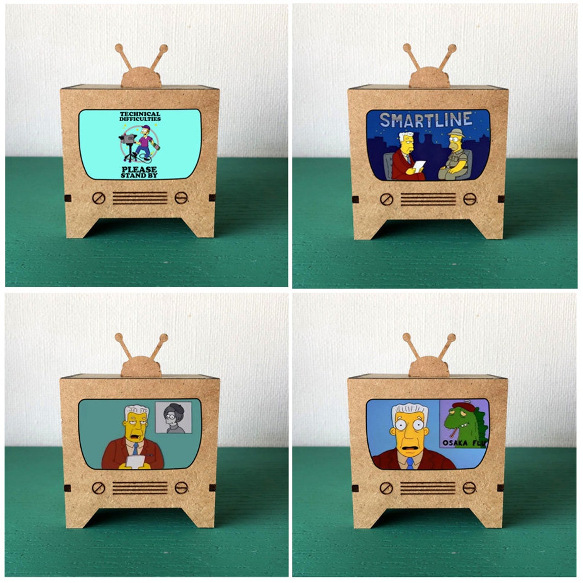 Mini TV Set / Wood TV / Classic TV Shows price Includes 2 | Etsy