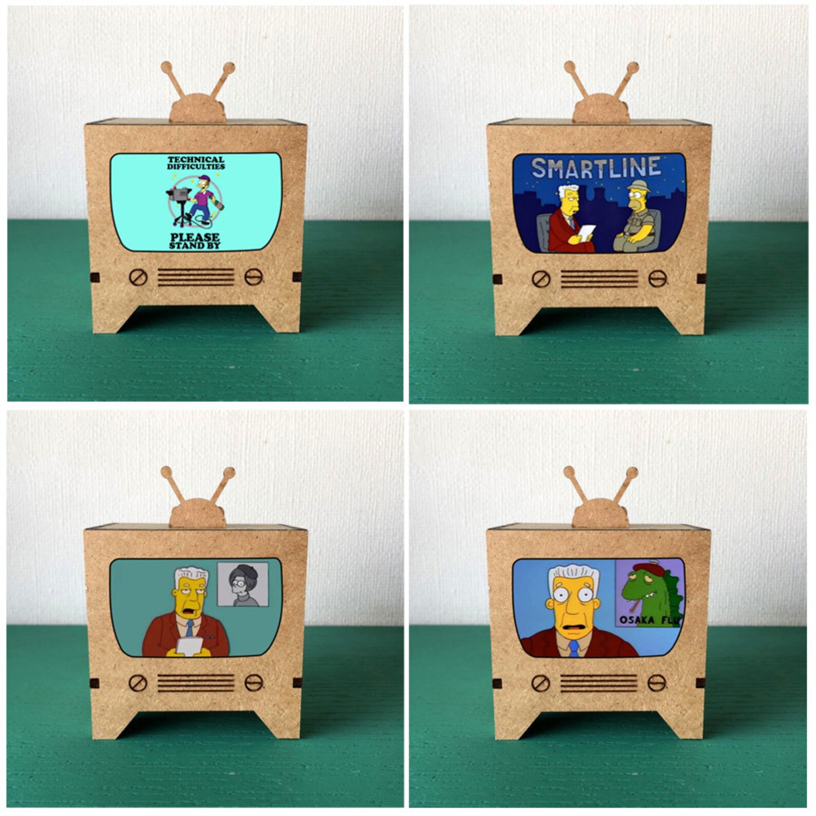Mini TV Set / Wood TV / Classic TV Shows price Includes 2 | Etsy