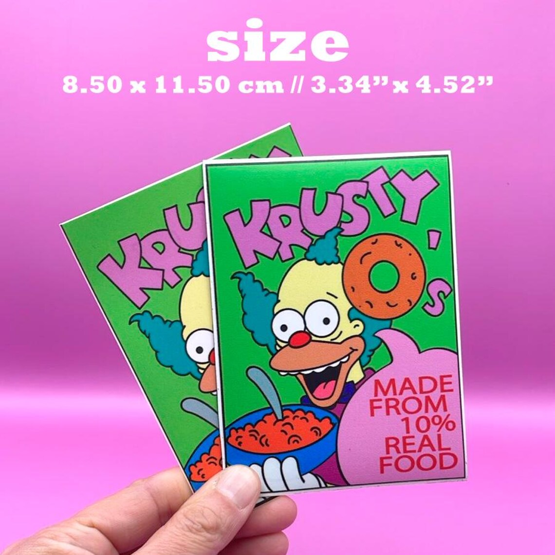 Simpsons Krusty Cereal Sticker, the Simpsons Sticker, Krusty Sticker ...