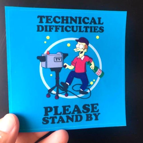 Simpsons Technical Difficulties Sticker the Simpsons Sticker - Etsy