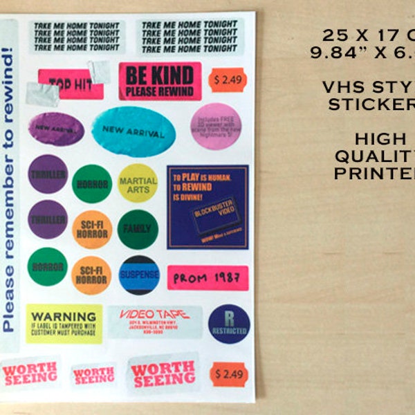 Movie Vhs Stickers - Etsy