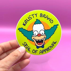MAGNET "krusty Brand Seal of Approval", the Simpsons, Los Simpson ...
