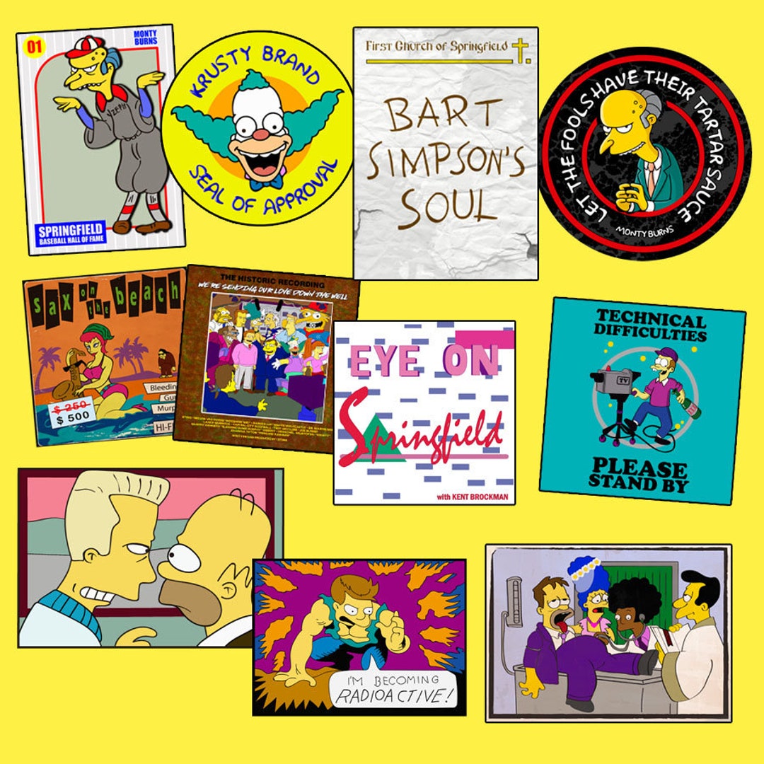 Very Complete Stickers the Simpsons, Perfect Fans Gift, TV Show ...