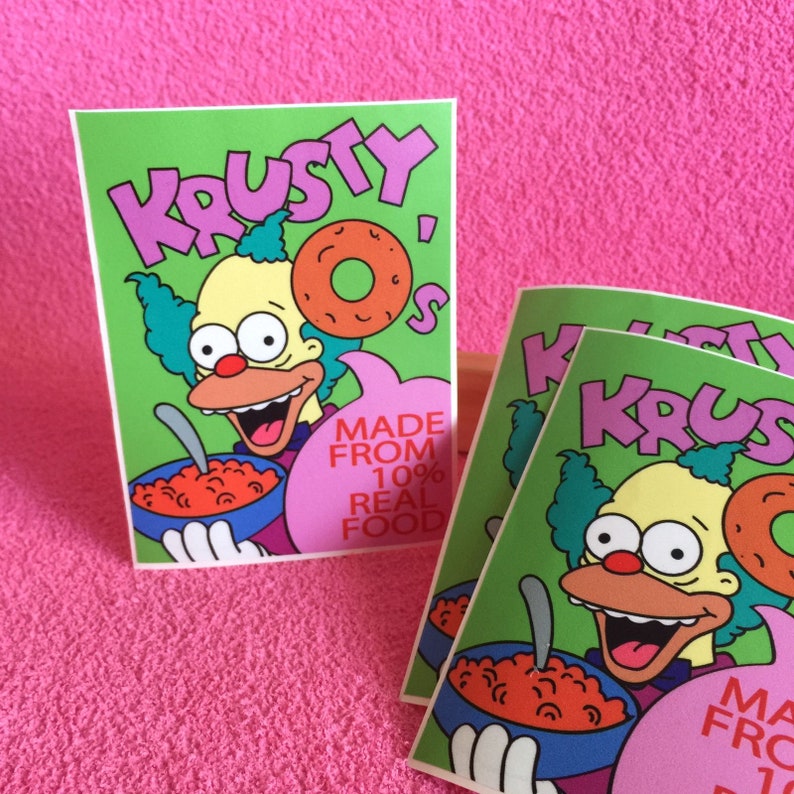 Simpsons Krusty Cereal Sticker the Simpsons Sticker Krusty | Etsy