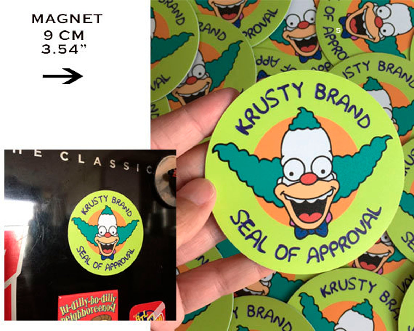 MAGNET Krusty Brand Seal of Approval. The | Etsy