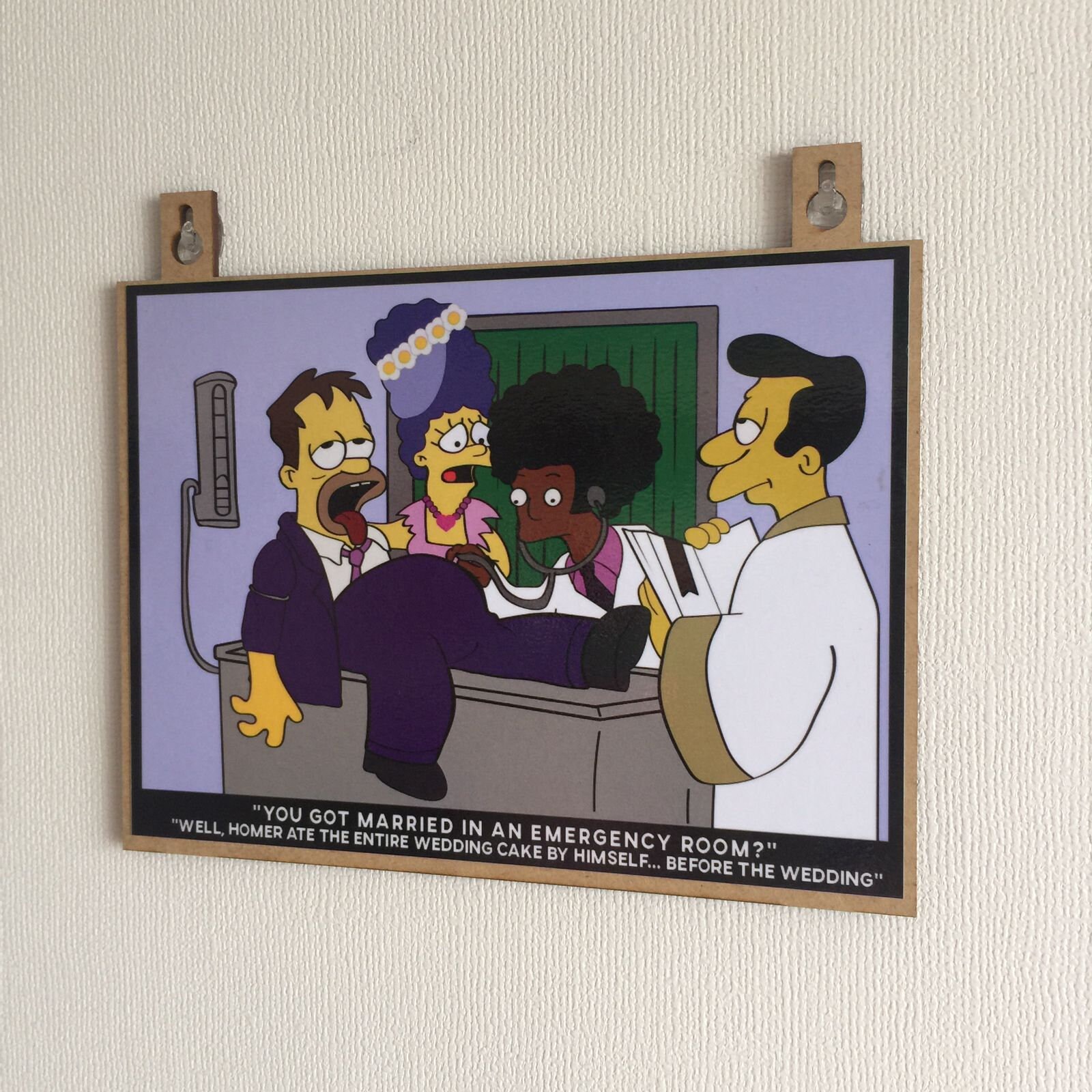 Mini Wood Frame Homero Wedding Inspired in The Simpsons | Etsy