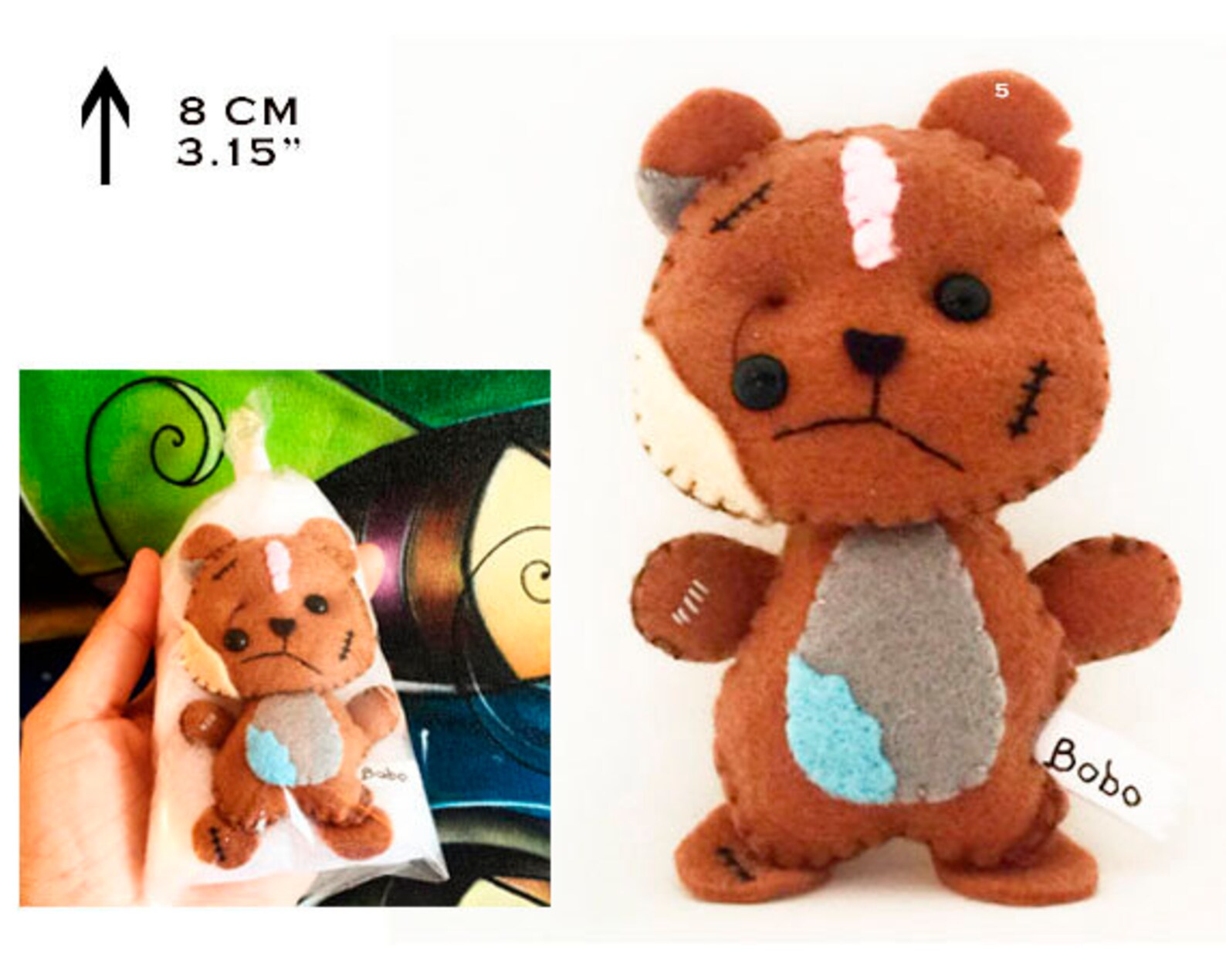 The Cuttest Gift. Lovely Bobo in Its ICE BAG Mr. Burns Bear - Etsy