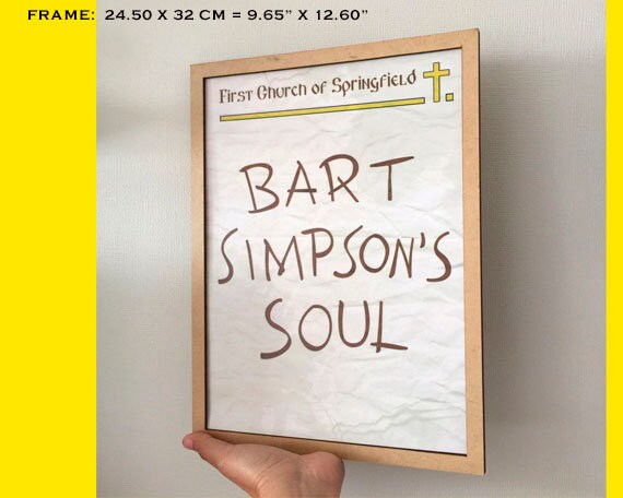 The Simpsons Bart Simpson Soul Frame. Classic. | Etsy