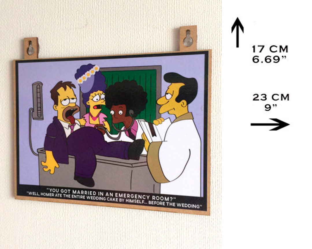 Mini Wood Frame Homero Wedding Inspired in the Simpsons - Etsy