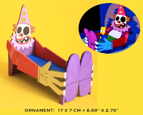 The Simpsons Style Ornament 100% Handmade and Painted Wood - Etsy