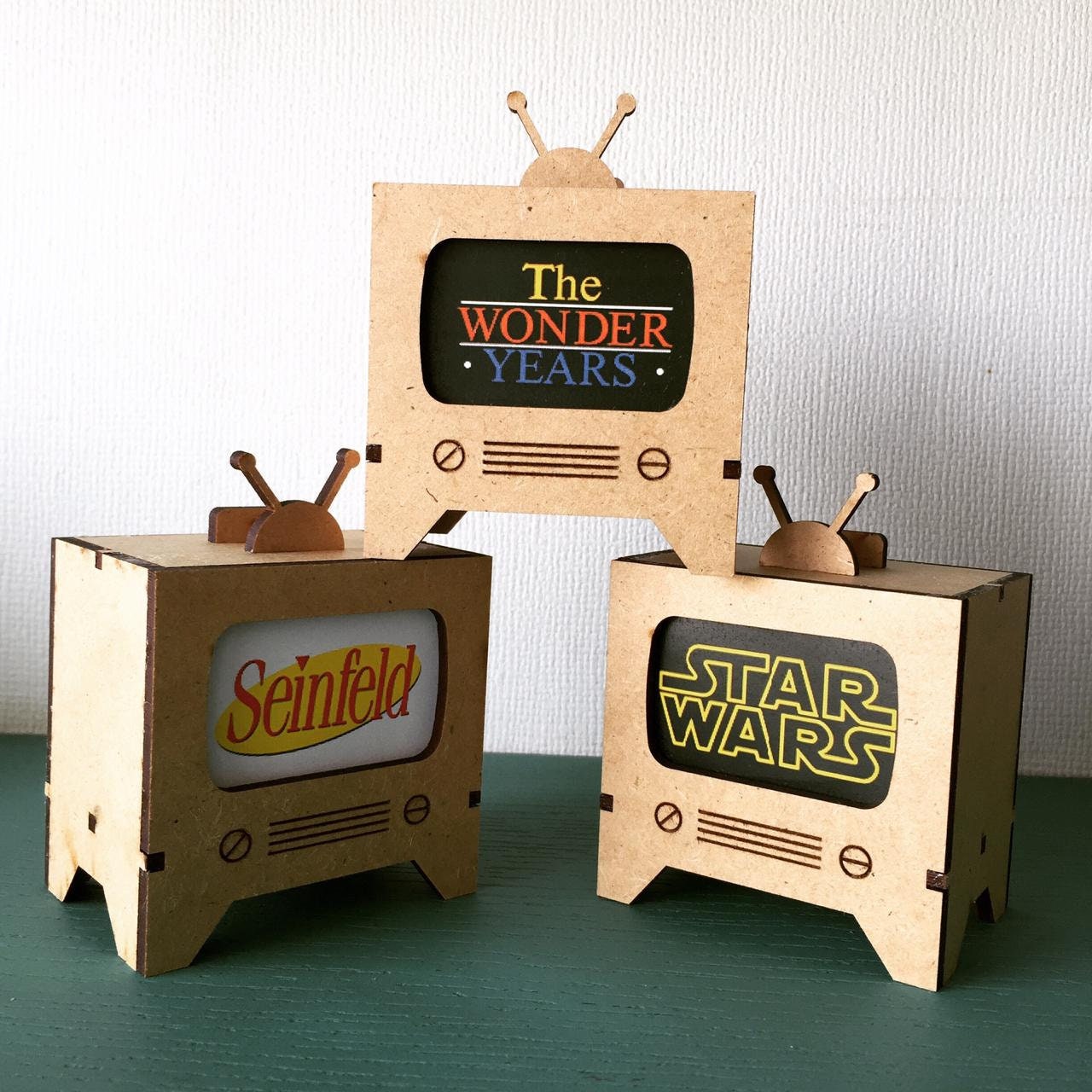 Mini TV Set / Wood TV / Classic TV Shows price Includes 2 - Etsy