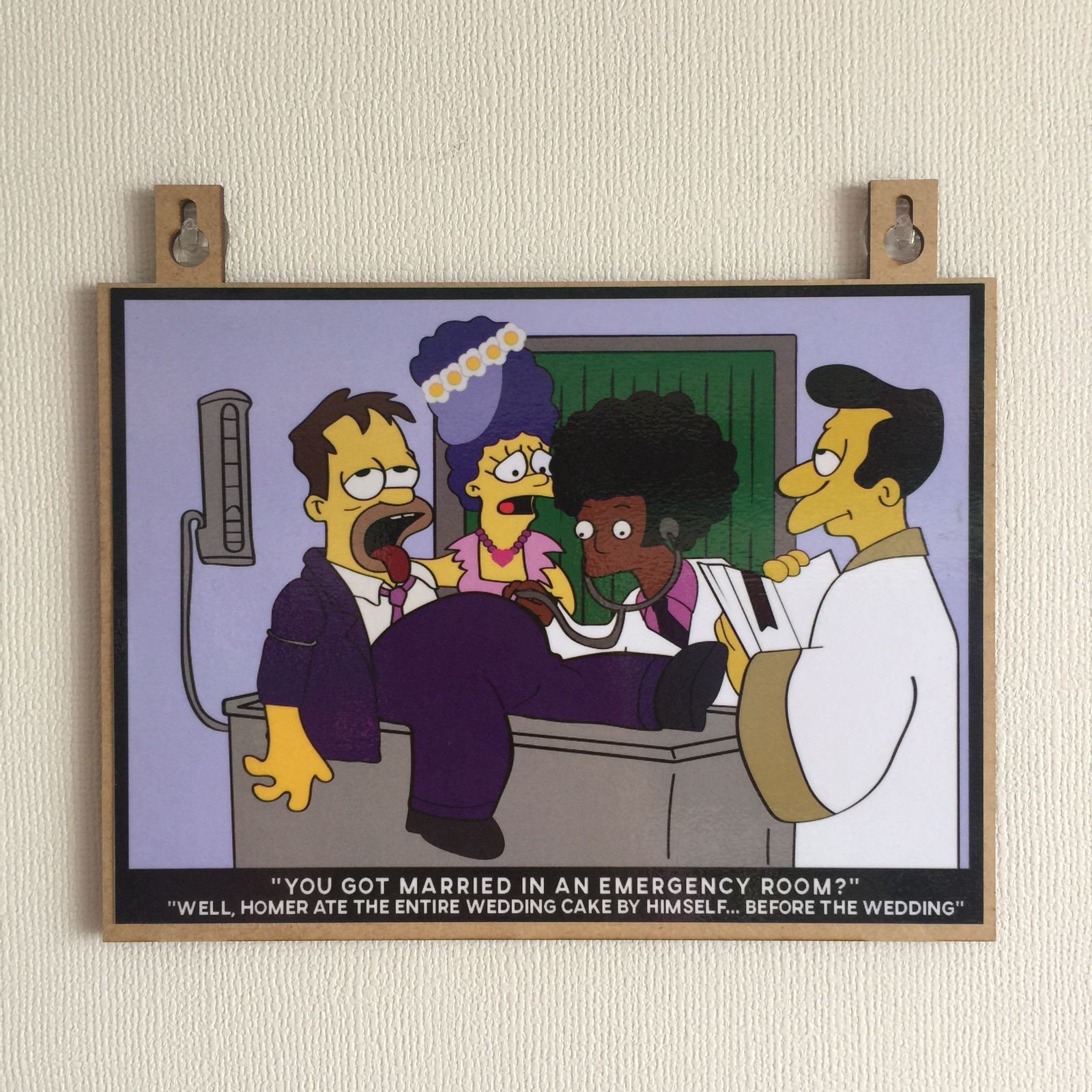 Mini Wood Frame Homero Wedding Inspired in The Simpsons | Etsy