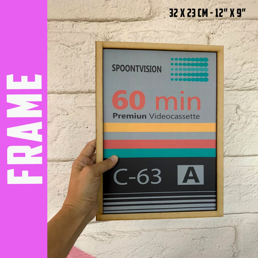 Spoontvision Concept Wall Frame, VHS Style, VCR Concept, Retro Gifts ...