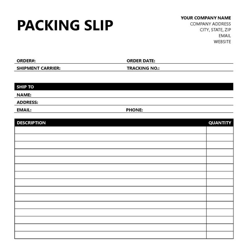 Packing Slips - Etsy