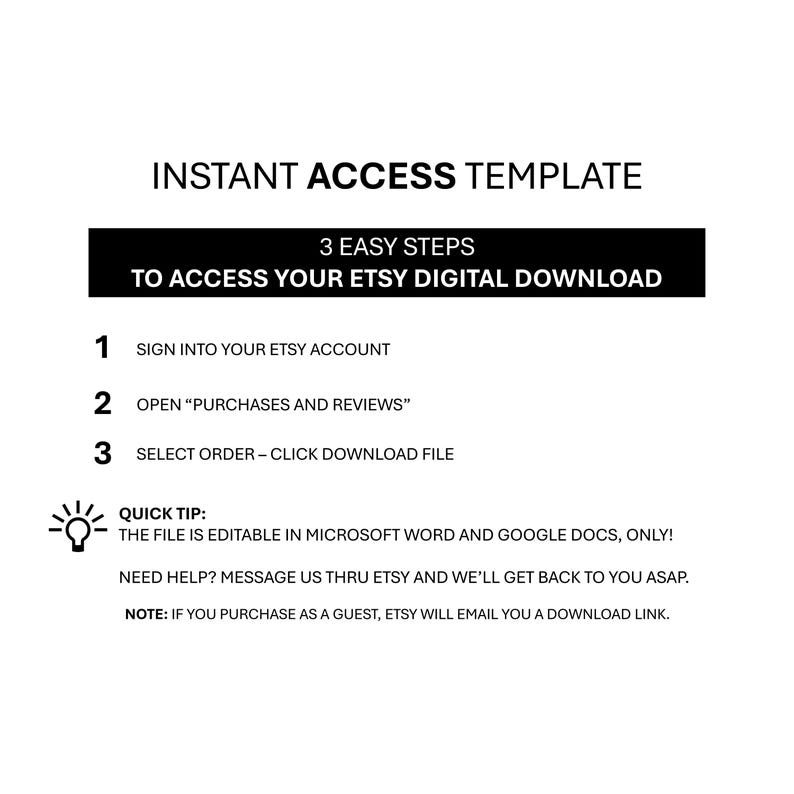 Editable Last Date of Employment Letter: Microsoft Word & Google Docs - Etsy
