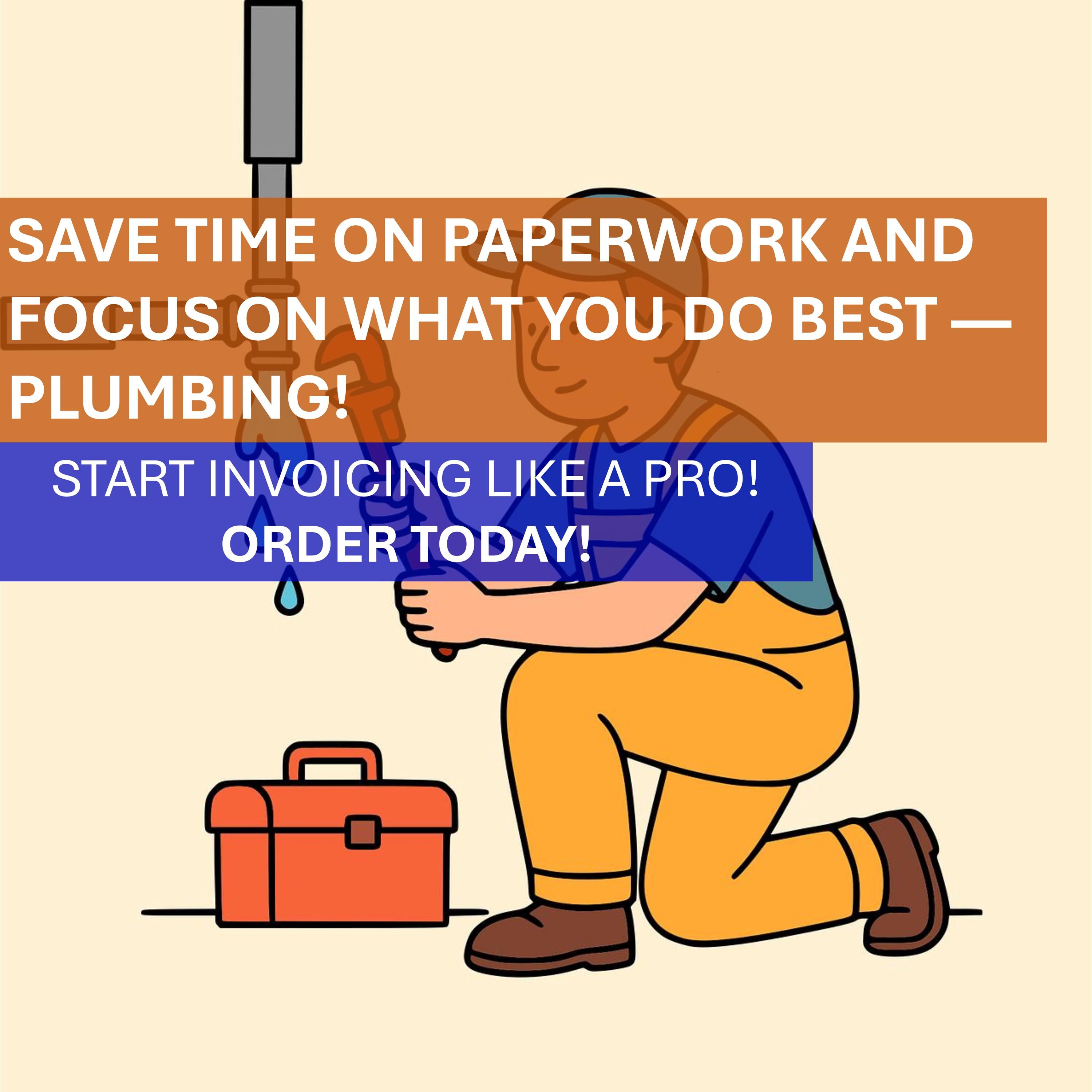Editable Plumbing Invoice Template - Microsoft Word, 8.5” X 11” - Etsy