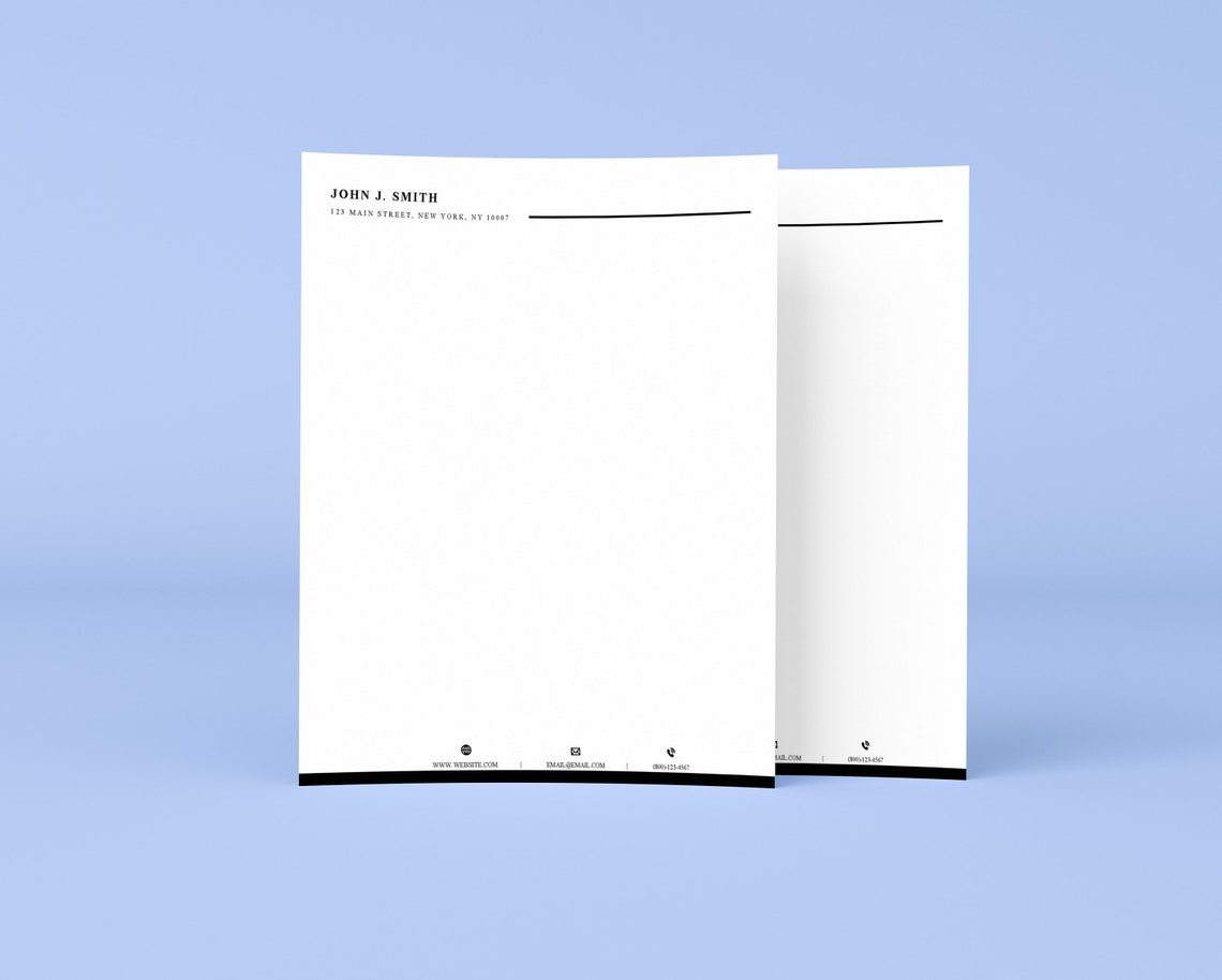 Microsoft Word Letterhead, Letterhead Template, Professional Modern ...