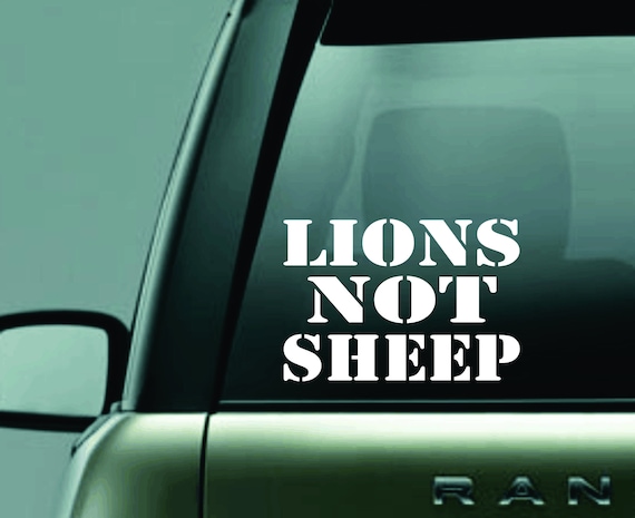 Lions Not Sheep Decal | Etsy