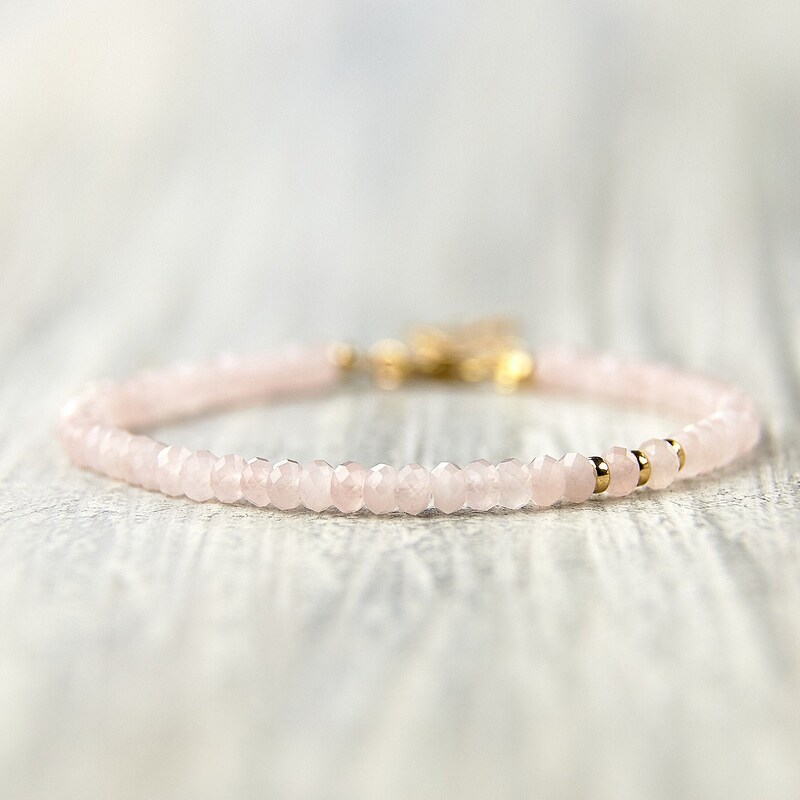 Rose Quartz Bracelet - Etsy