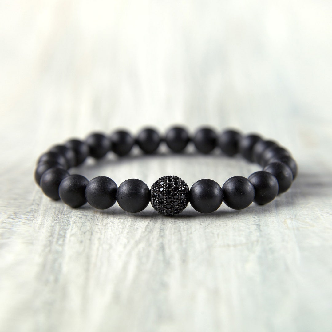 Handmade Beaded Bracelet Mens Fashion Bracelet Karelian Shungite ...