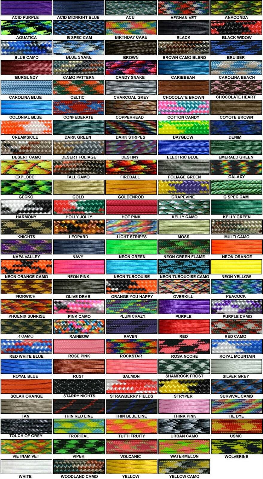 Skinny Cobra Style Paracord Bracelets for Kids & Adults. - Etsy