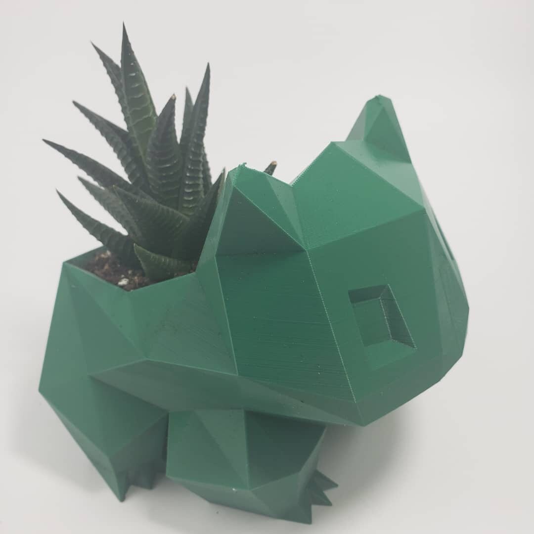 Bulbasaur Planter 3D Printed Geometric Low Poly - Etsy Bulbasaur Planter 3D Printed Geometric Low Poly - Etsy