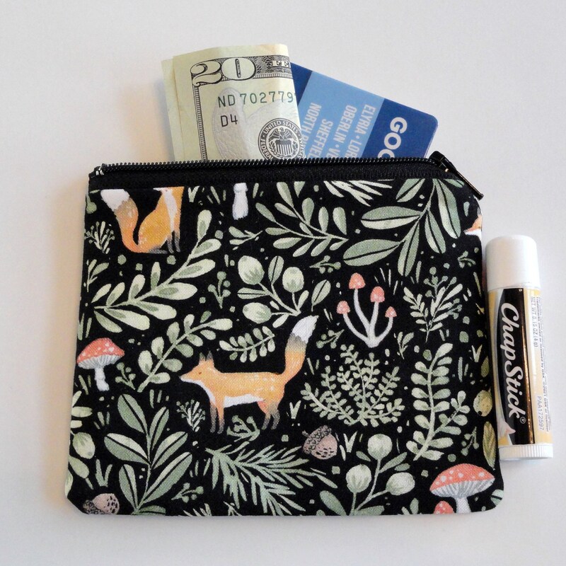 Fox Zipper Pouch - Etsy