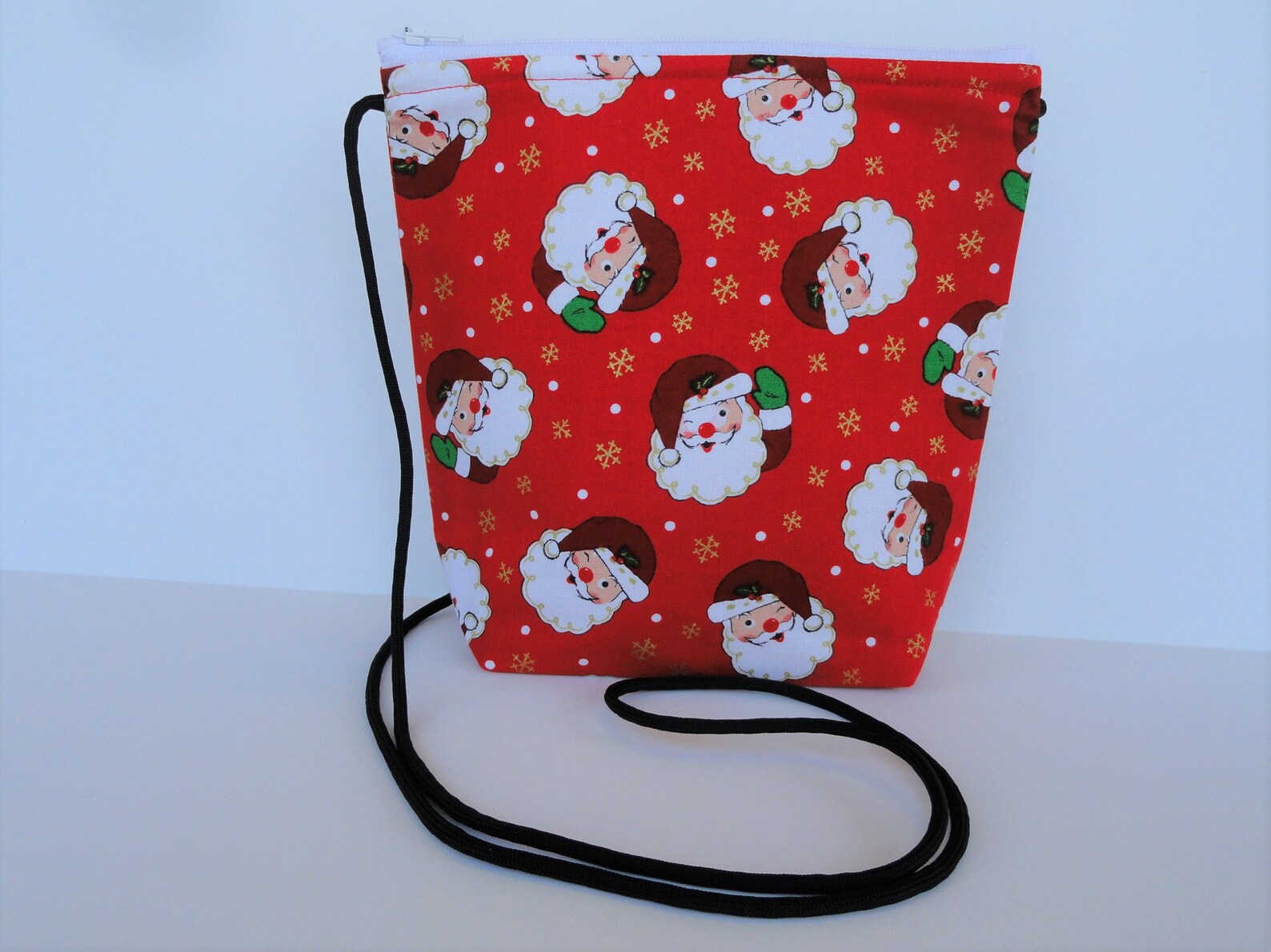 Santa Purse/christmas Purse/santa Crossbody Bag/holiday - Etsy