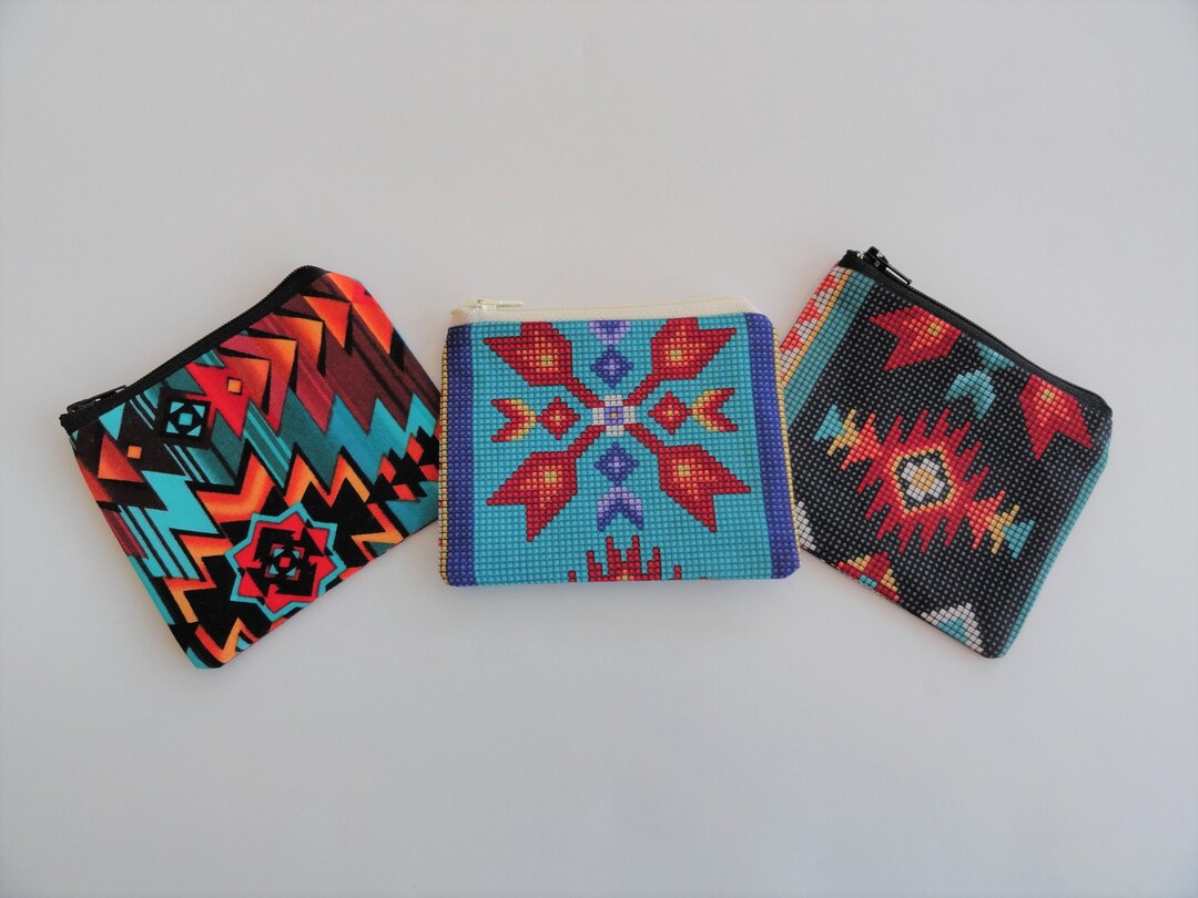 Western Zipper Pouch,coin Card Purse,southwest Wallet,native American ...