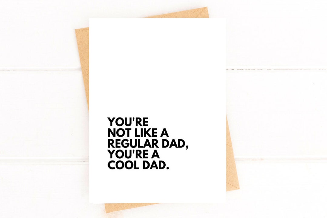 Funny Father's Day Card Cool Dad Card - Etsy