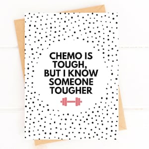 Tougher Than Chemo Card, Cancer Support Greeting Card - Etsy