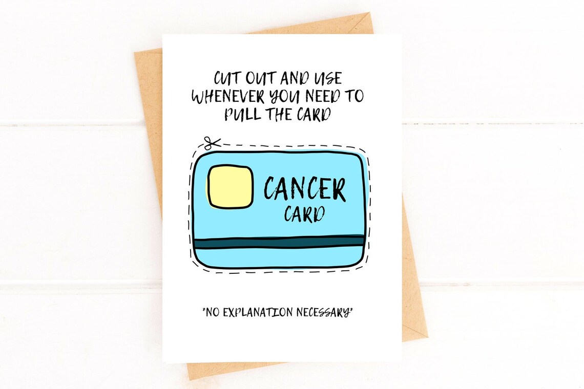 The Cancer Card Pull the Cancer Card Funny Cancer Support Card | Etsy