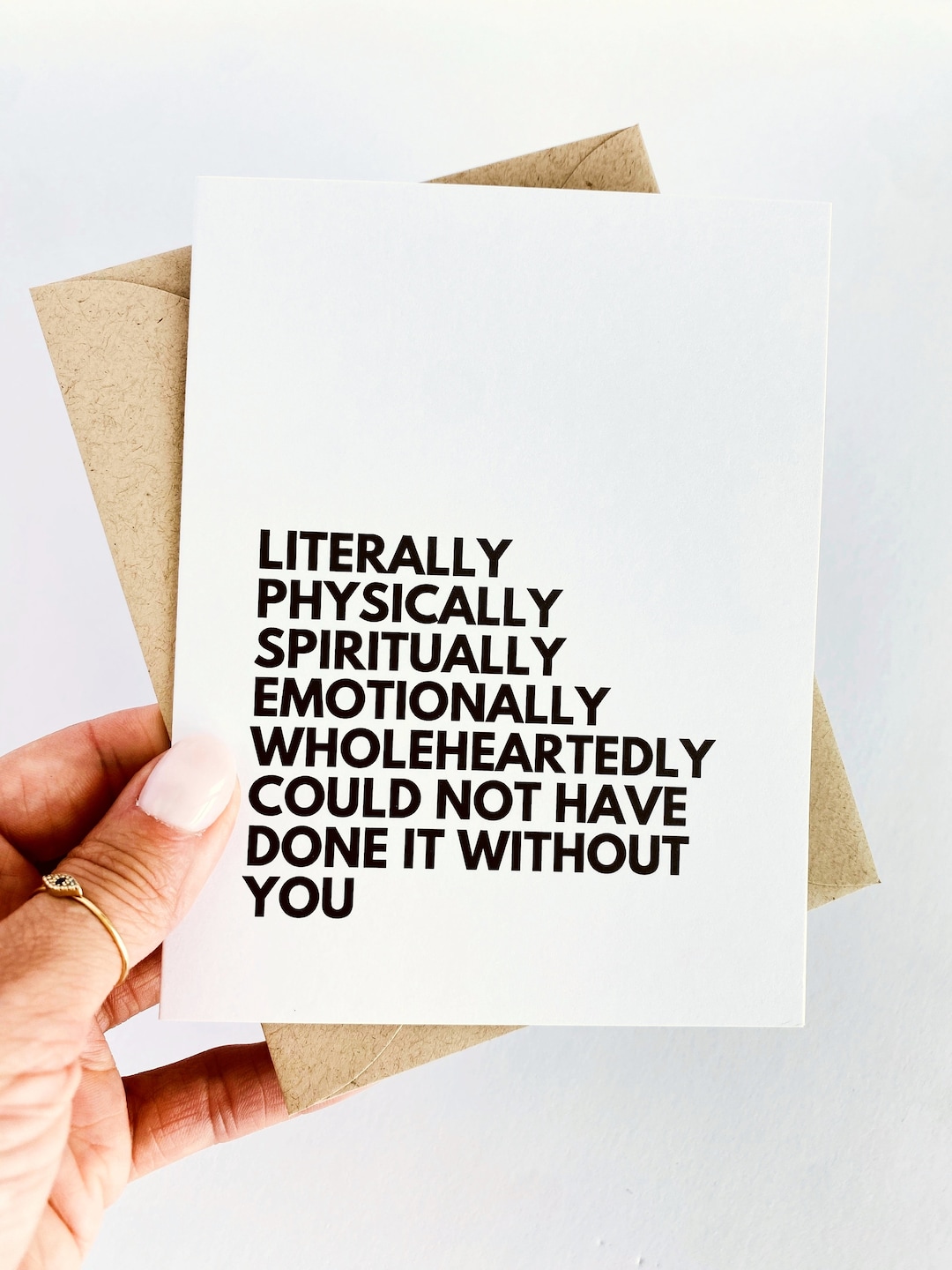 Could Not Have Done It Without You Thank You Card - Etsy
