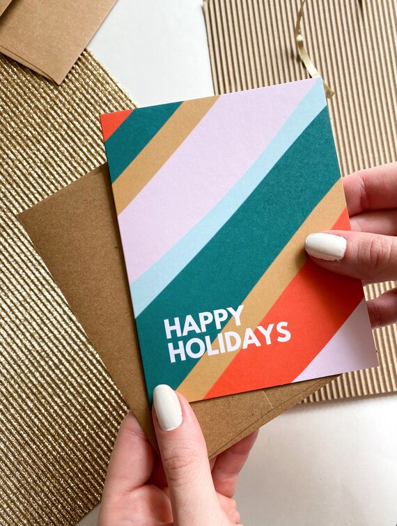 Modern Happy Holiday Cards